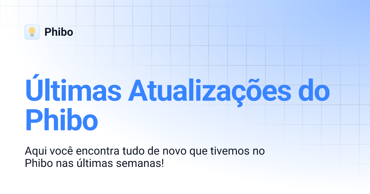 Últimas Atualizações do Phibo | Phibo