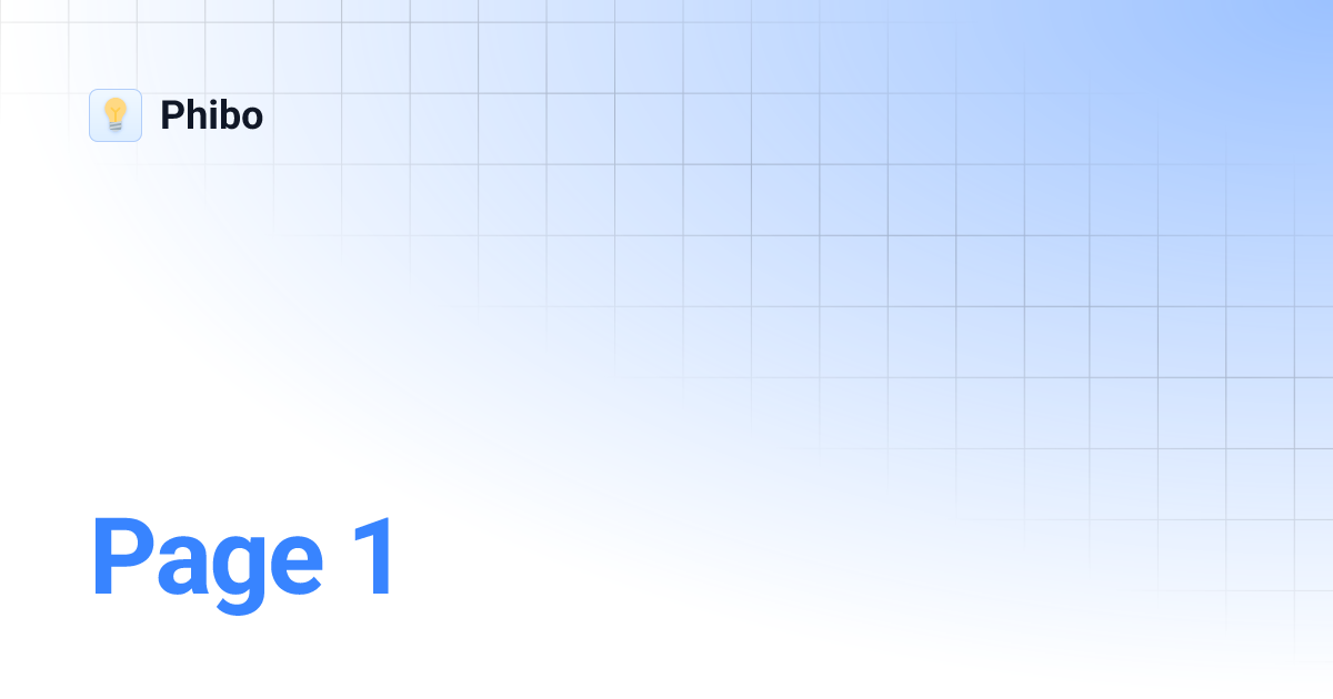 Page 1 | Phibo